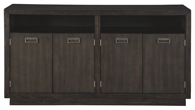 Signature Design by Ashley Hyndell 4 Door Server in Dark Brown ...