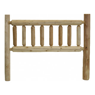 Natural Cedar Log Twin Headboard - Rustic - Headboards - by HomeRoots ...