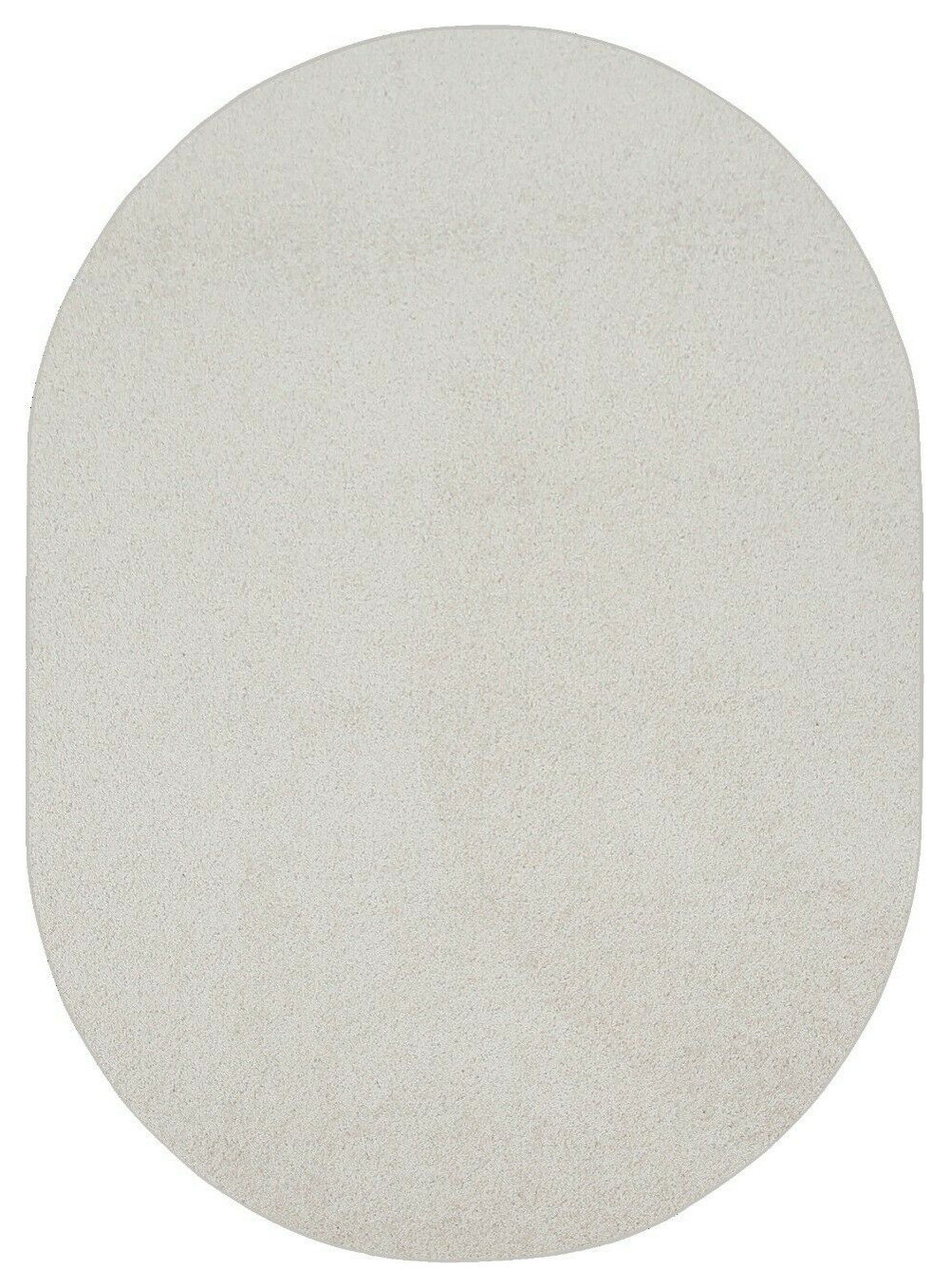 Furnish My Place Off White Solid Color Rug Made In Usa, 4' x 10' Oval ...