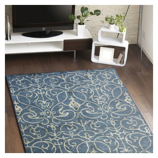Bashian Peyton Area Rug Azure 1'6" X 1'6" Swatch - Contemporary - Area ...