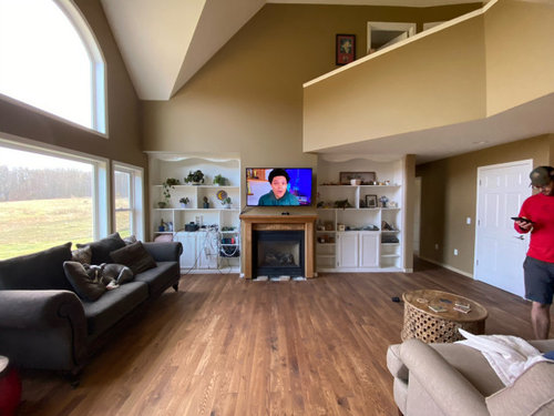 Asymmetrical Living Room Design Overhaul