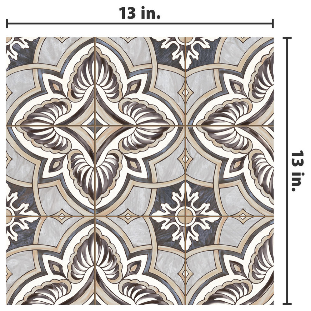 Harmonia Grove Grey Ceramic Floor and Wall Tile Sample - Traditional ...