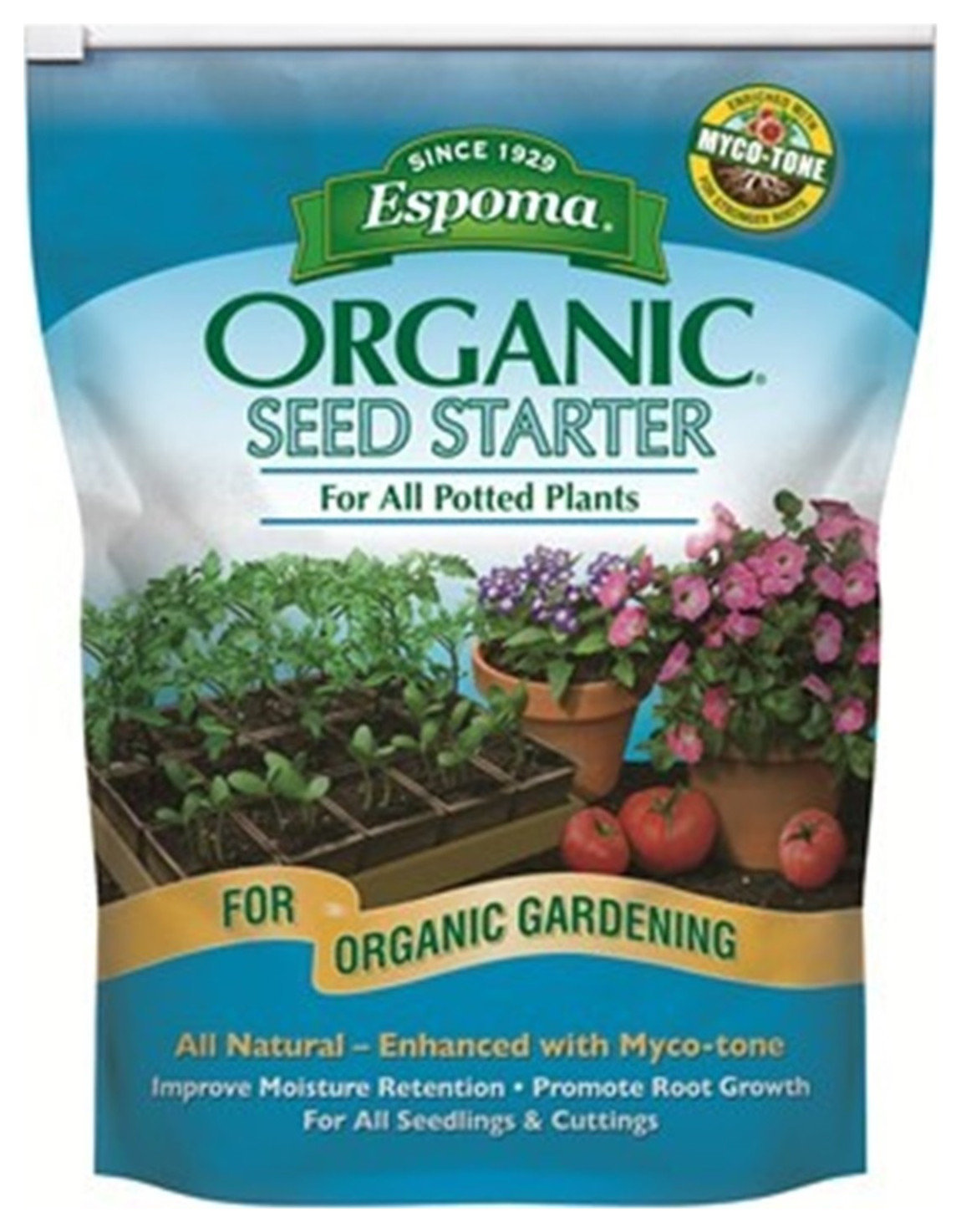 Espoma 16-Quart Organic Seed Starter Premium Potting Mix - Traditional ...