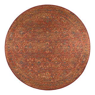 Jericho JC3 Charcoal 10' x 10' Round Rug, 4' x 4' - Contemporary - Area ...