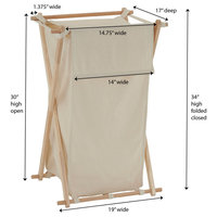 X-Frame Wood Laundry Hamper - Transitional - Hampers - by Household ...