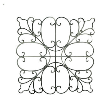 Silver Elegance Decorative Metal Scrollwork Wall Sculpture, Small ...