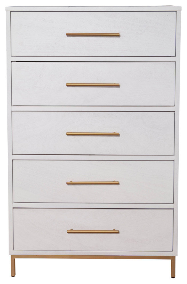 Madelyn Five Drawer Chest - Contemporary - Dressers - by Alpine ...