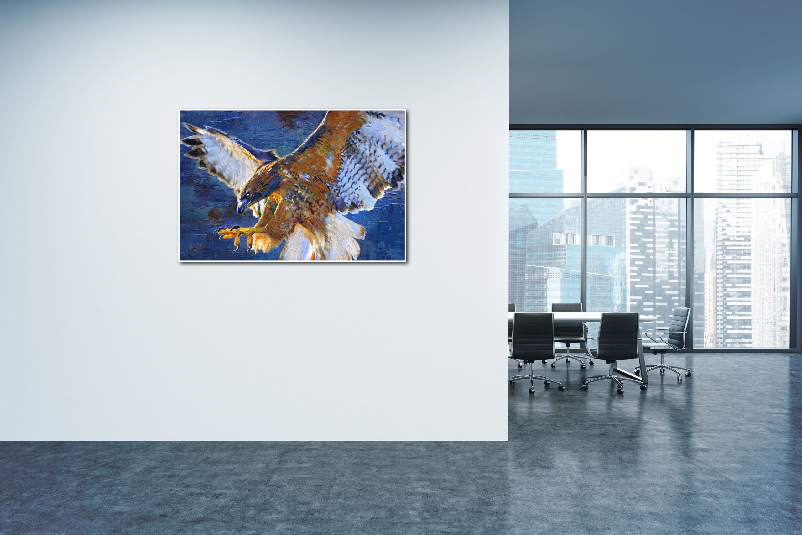 Lisa Sofia Robinson "Hunting" Bird of Prey Painting Art Print, 30"x45 ...