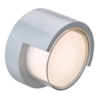 Geo LED Wall Fixture in Silica/Matte Black - Transitional - Outdoor ...