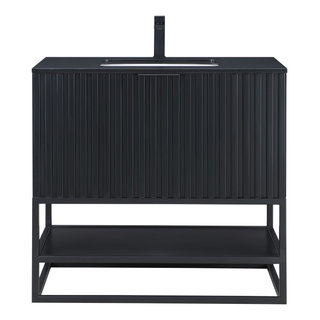 Terra Bathroom Vanity, 36" - Industrial - Bathroom Vanities And Sink ...