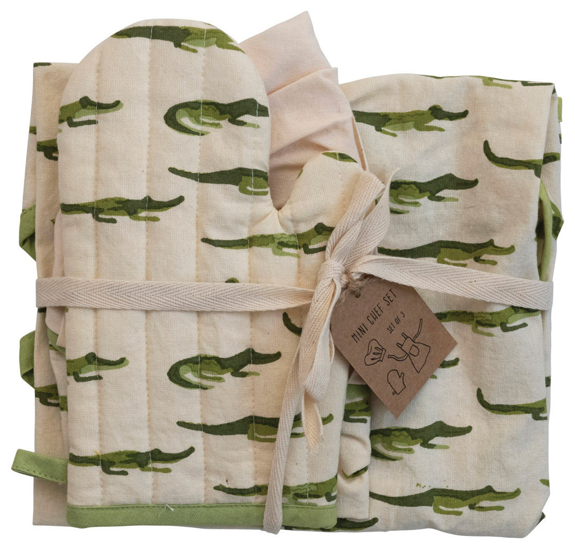 Cotton Child Apron with Alligators - Aprons - by Olive Grove | Houzz