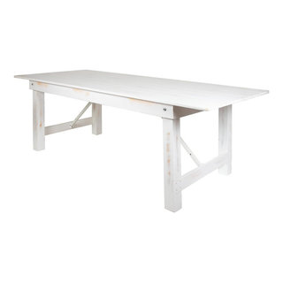 Charming Rustic White Pine Farm Table, Solid, Foldable, Timeless Design ...