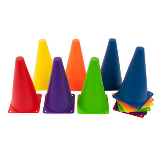 Plastic Cone, Sports Training Gear, Mixed Colors, 9", 12 Pack ...