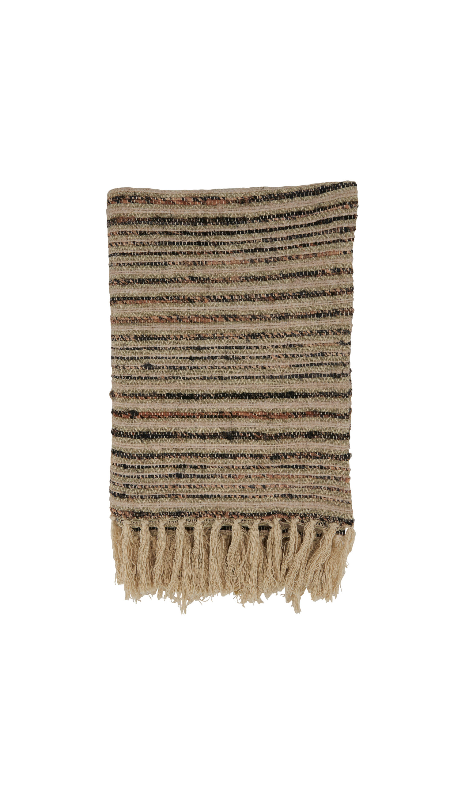 Striped Design Natural Throw - Contemporary - Throws - by Saro ...