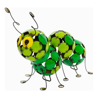 Worm with Circle Detail Metal Art - Contemporary - Garden Statues And ...