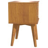Abby 2 Drawers Amber Walnut Nightstand (Set of 2) - Midcentury ...