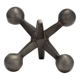 Gun Metal Jacks Decor, 5" - Contemporary - Decorative Objects And ...