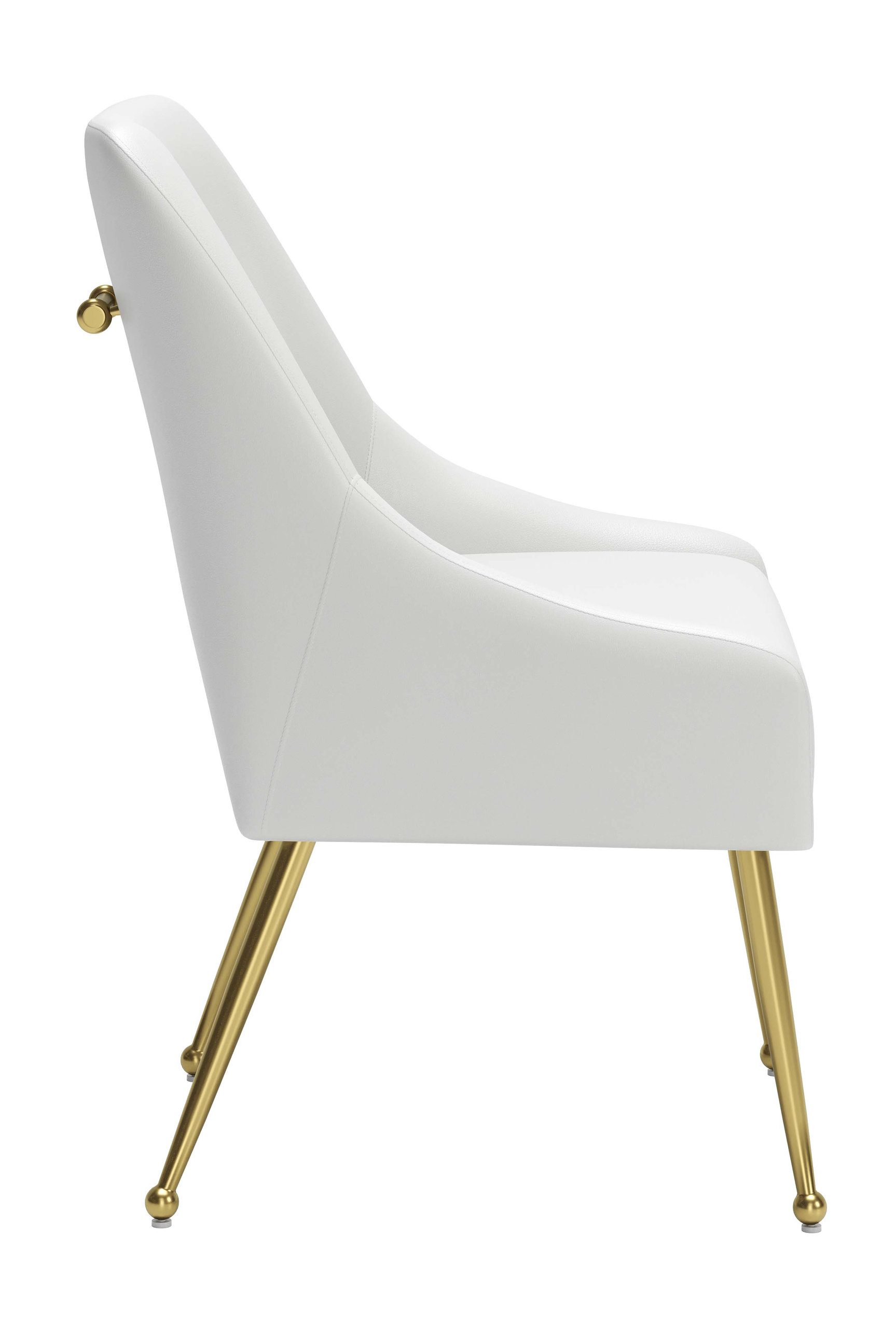 Maxine Dining Chair White & Gold - Midcentury - Dining Chairs - by ...