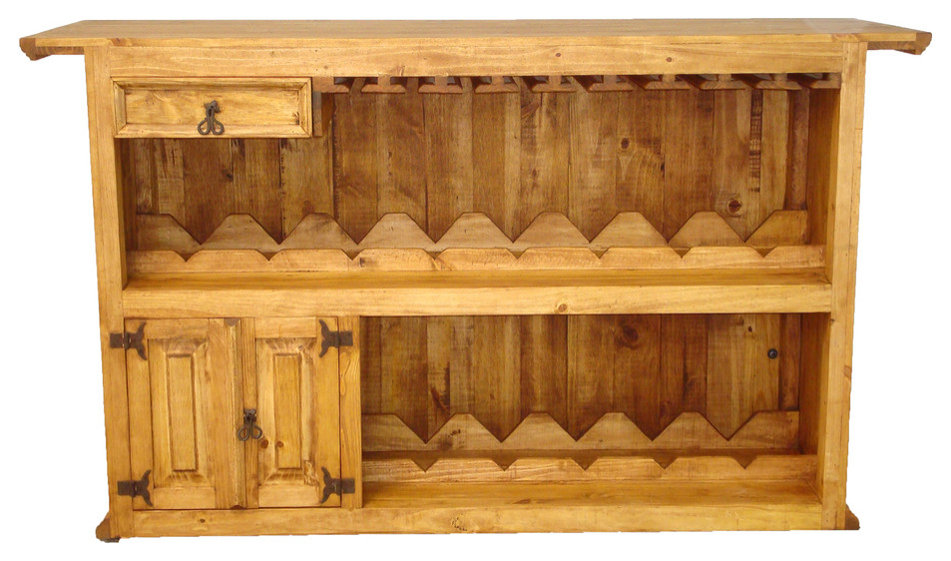Rustic Wood Bar - Industrial - Wine And Bar Cabinets - by san carlos ...