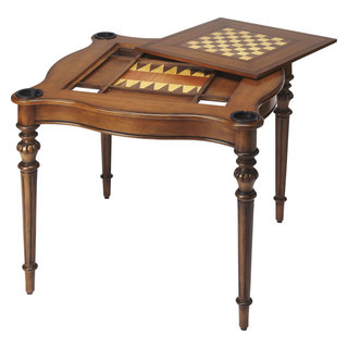Eastwick Antique Cherry Game Table - Traditional - Game Tables - by ...