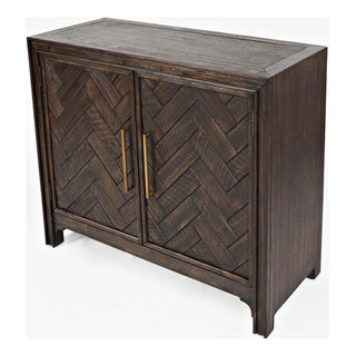 Gramercy Dark Chevron 2 Door Accent Cabinet - Rustic - Accent Chests ...