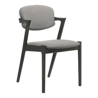 Stevie Upholstered Demi Arm Dining Side Chairs Brown Grey and Black ...