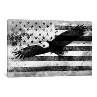 USA "Melting Film" Flag (Bald Eagle)" by iCanvas, 12x8x0.75", 18x12x1.5 ...