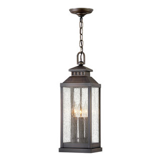 Revere 3-Light Hanging Light, Blackened Brass - Traditional - Outdoor ...