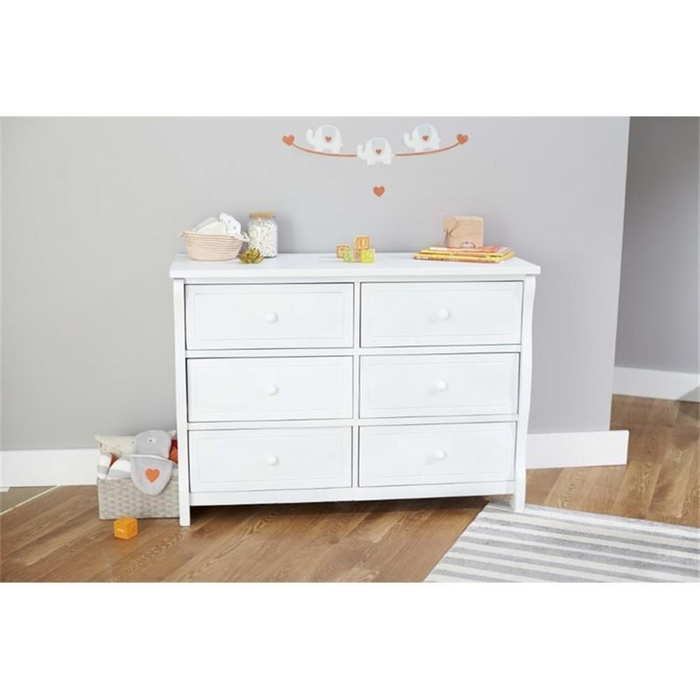 Sorelle Princeton Elite Double Dresser in White - Transitional ...