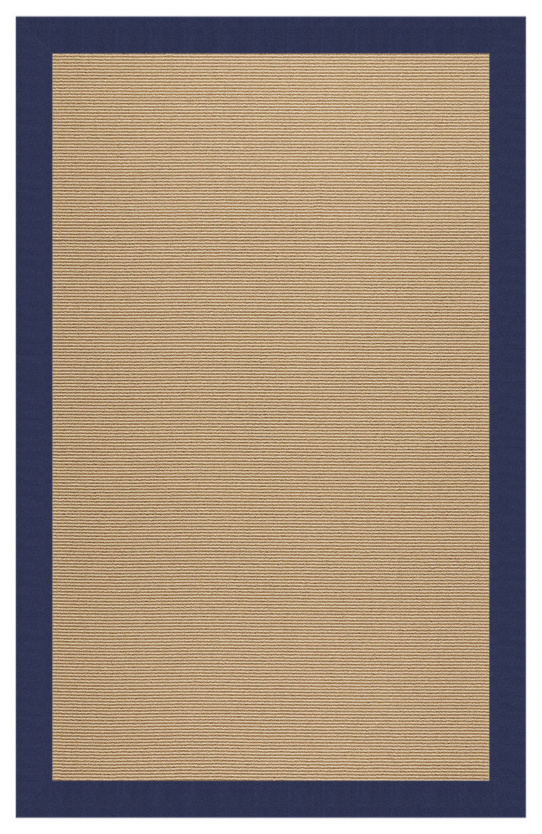 Zoe-Sisal Machine Tufted Rectangle Rug, Navy, 4'x6' - Beach Style ...