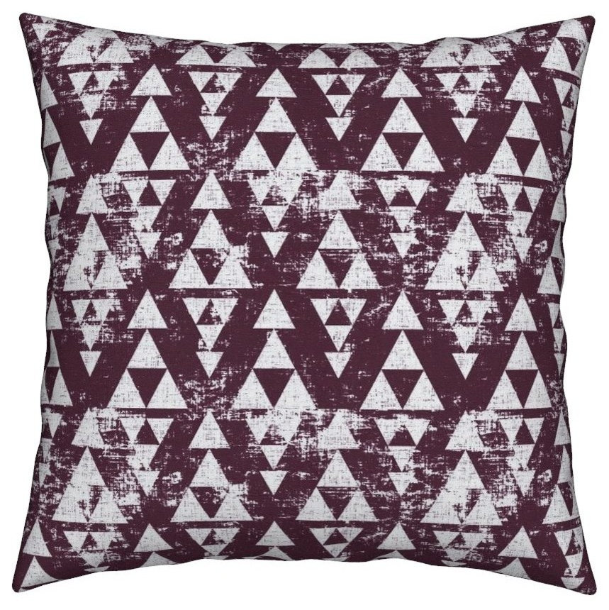 Triangle Geo Geometric Linen Holli Zollinger Throw Pillow ...