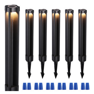 6 Pack 4W 12V Low Voltage LED Landscape Pathway Lights - Transitional ...