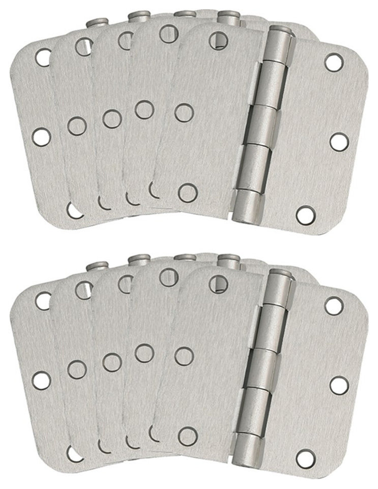 3.5-Inch Stainless Steel Door Hinges in Silver Satin Nickel 10-Pack ...