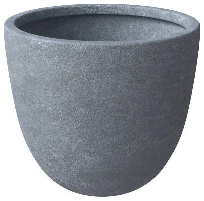 Dahlia Series Poly Stone Planter in TerraCotta Color 17.5 Dia, 13.6 ...