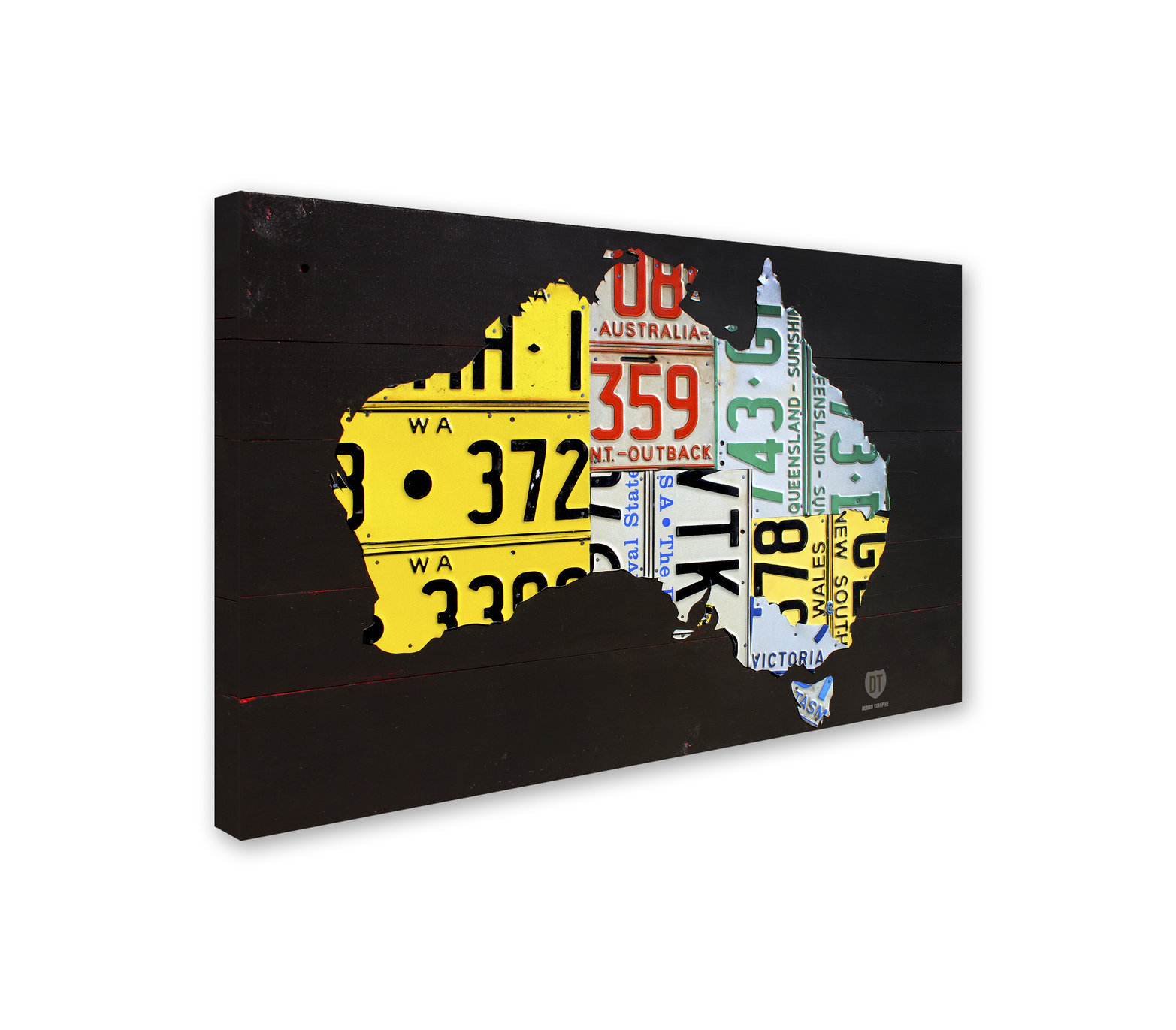 "Australia License Plate Map" Canvas Art by Design Turnpike, 22"x32 ...