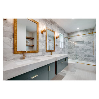 Bombshell Bathroom - Transitional - Bathroom - Dallas - by SPRUCED ...