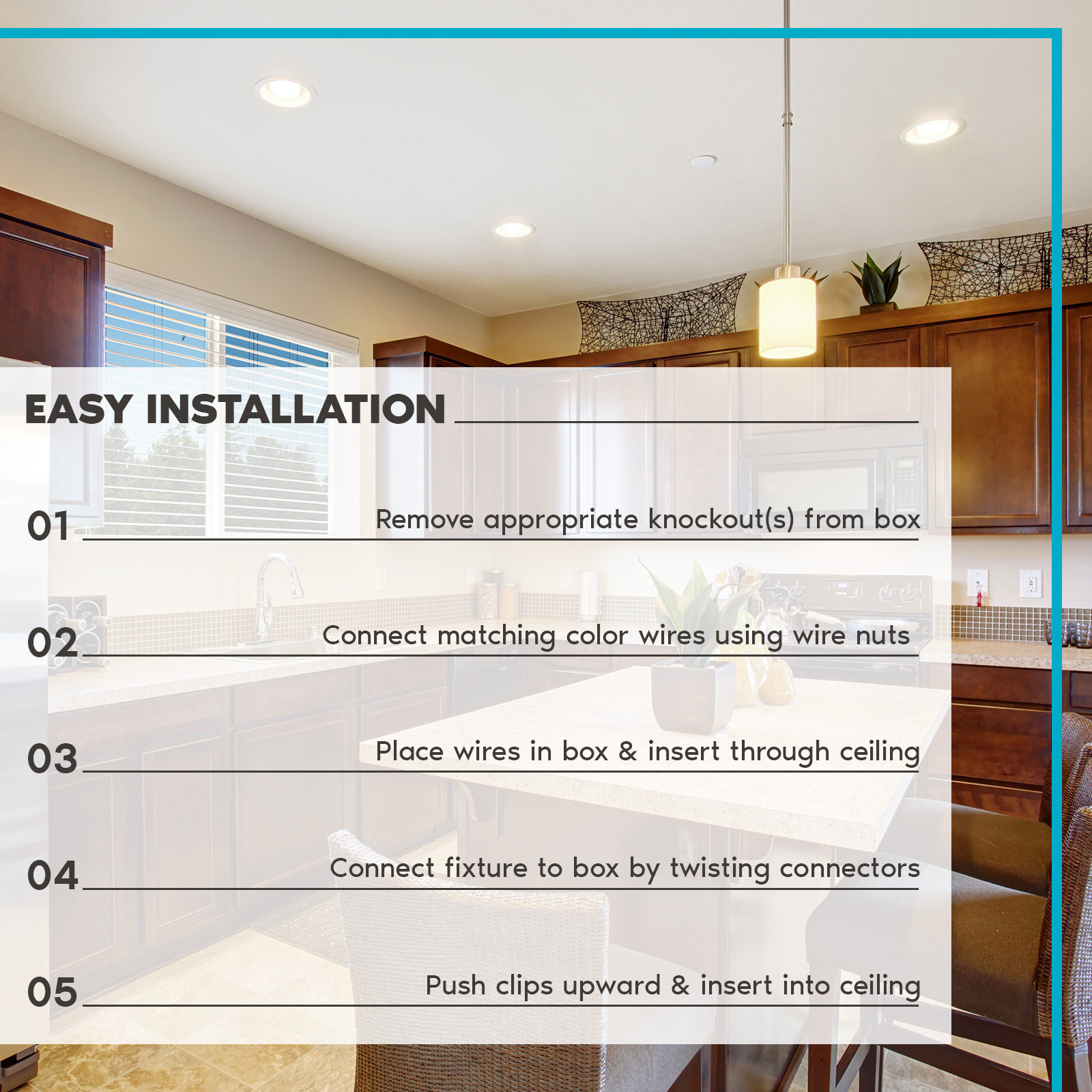 Luxrite 6" LED Recessed Light J-Box 24W 5 Color Selectable - Modern ...