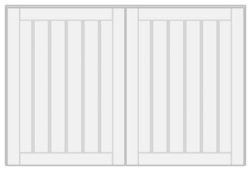 Wall 2Door Bridge 36w x 24h Beadboard - Transitional - Kitchen ...