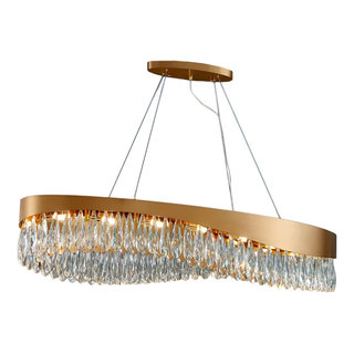 Capo Noli | New Modern Wave-shaped Crystal Chandelier, 43.3 ...