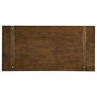 Rustic Console Table, Square Metal Legs With Dark Oak Finished Top ...