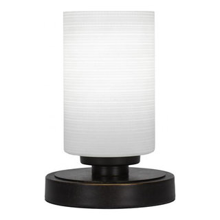 Luna Accent Table Lamp With 4" White Matrix Glass - Transitional ...