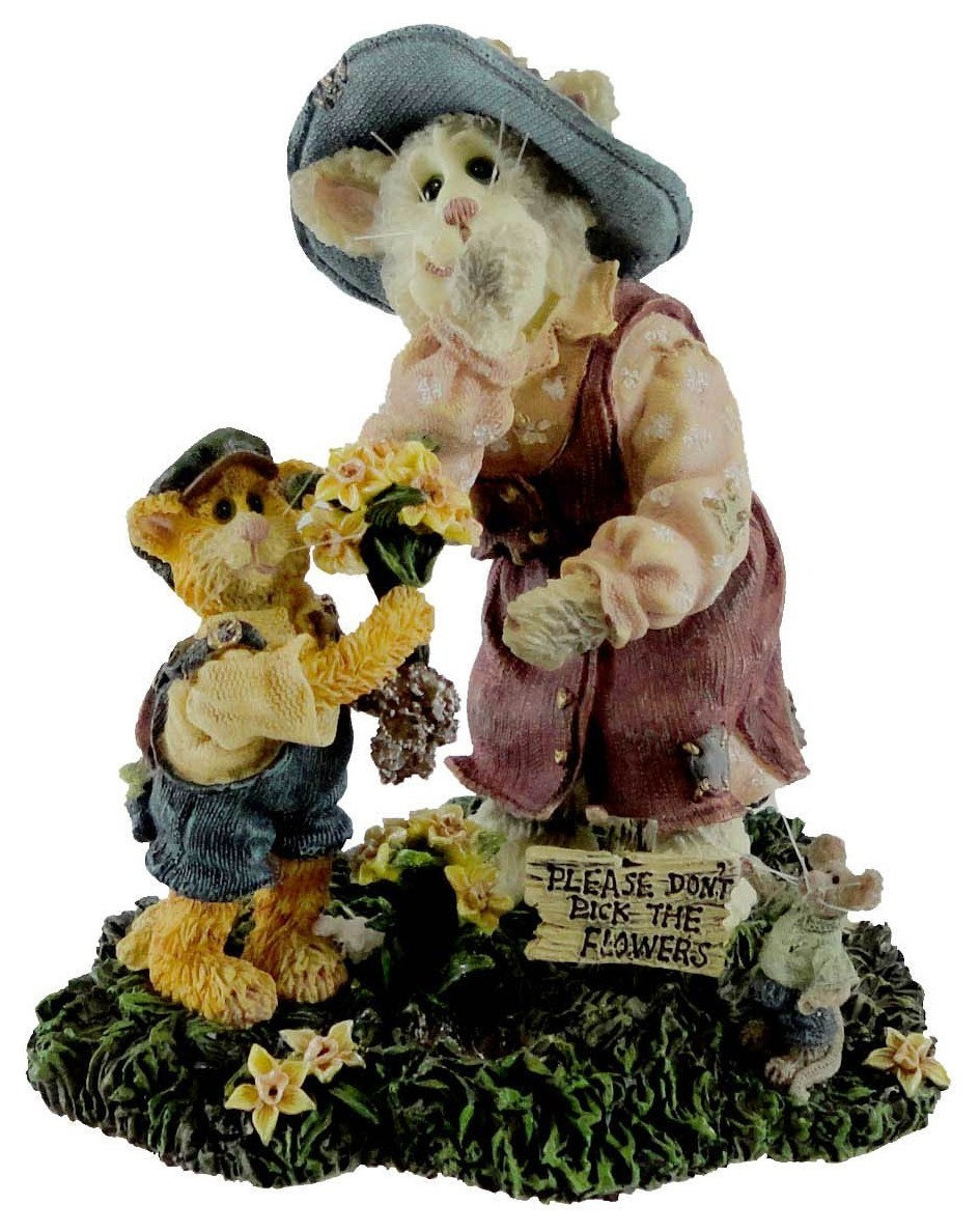 Boyds Bears Resin Momma Meowsler and Hank Purrstone Cat Special Edition ...