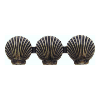 Triple Scallop Seashell Cabinet Pull - Beach Style - Cabinet And Drawer ...