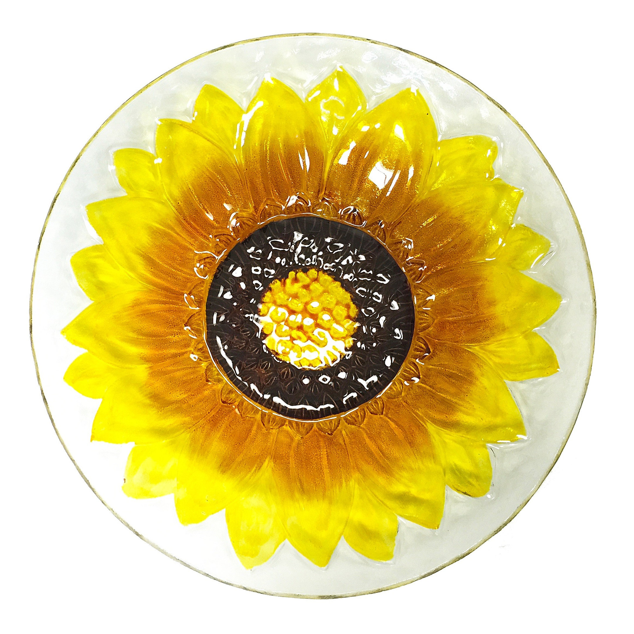 Yellow Sunflower Plate, 18" - Farmhouse - Decorative Plates - by ...