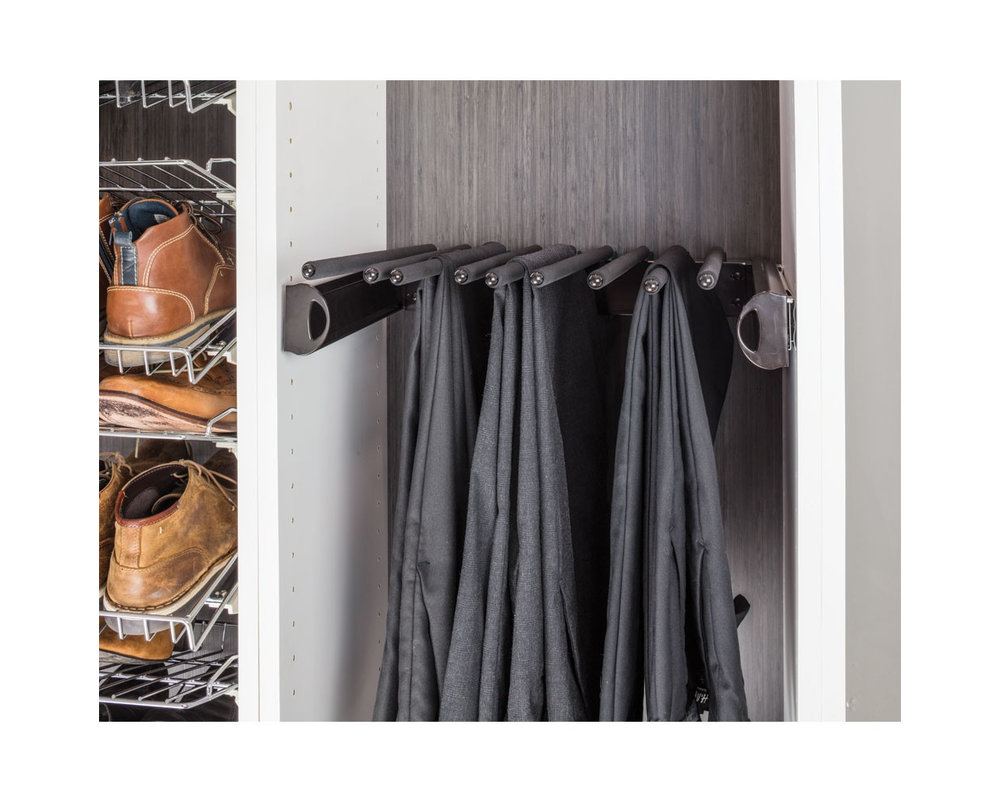 Pant Rack for 14" Deep Closet System, 18" - Contemporary - Closet ...