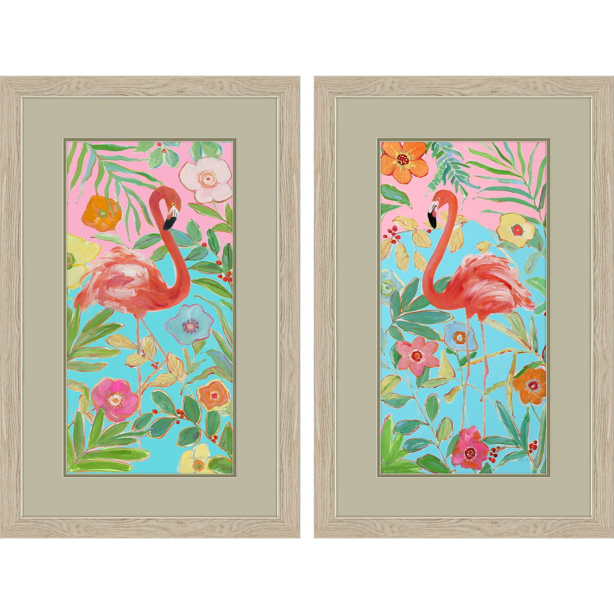 Flamingo Sunset S/2 - Tropical - Prints And Posters - by Paragon Decor ...
