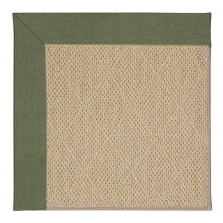 Zoe-Cane Wicker Machine Tufted Rectangle Rug, Plant Green, 2'6"x12 ...