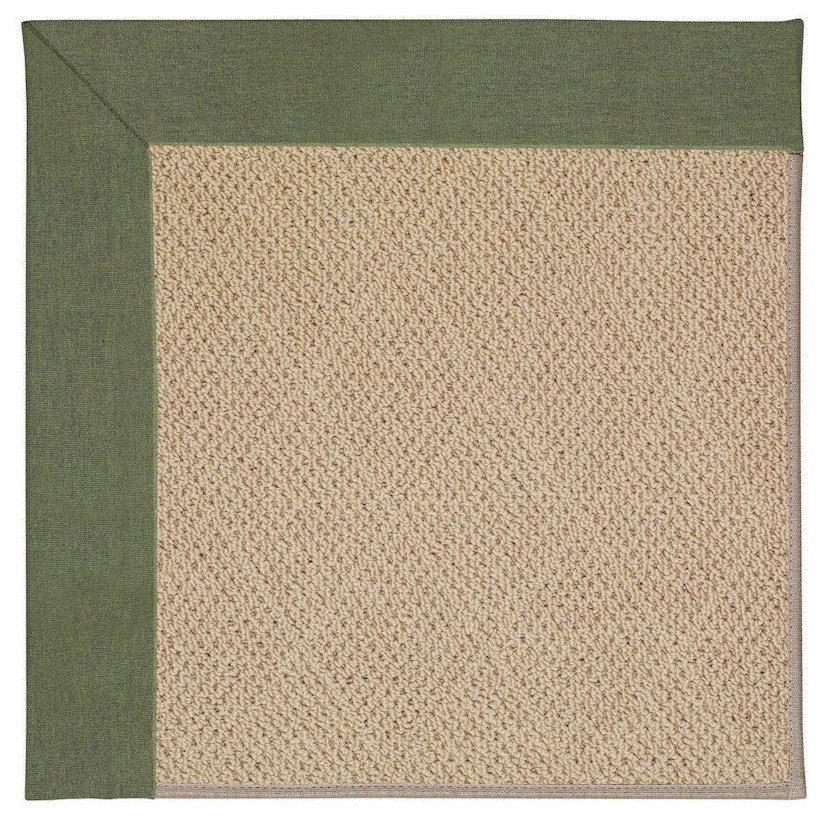 Zoe-Cane Wicker Machine Tufted Rectangle Rug, Plant Green, 2'6"x12 ...