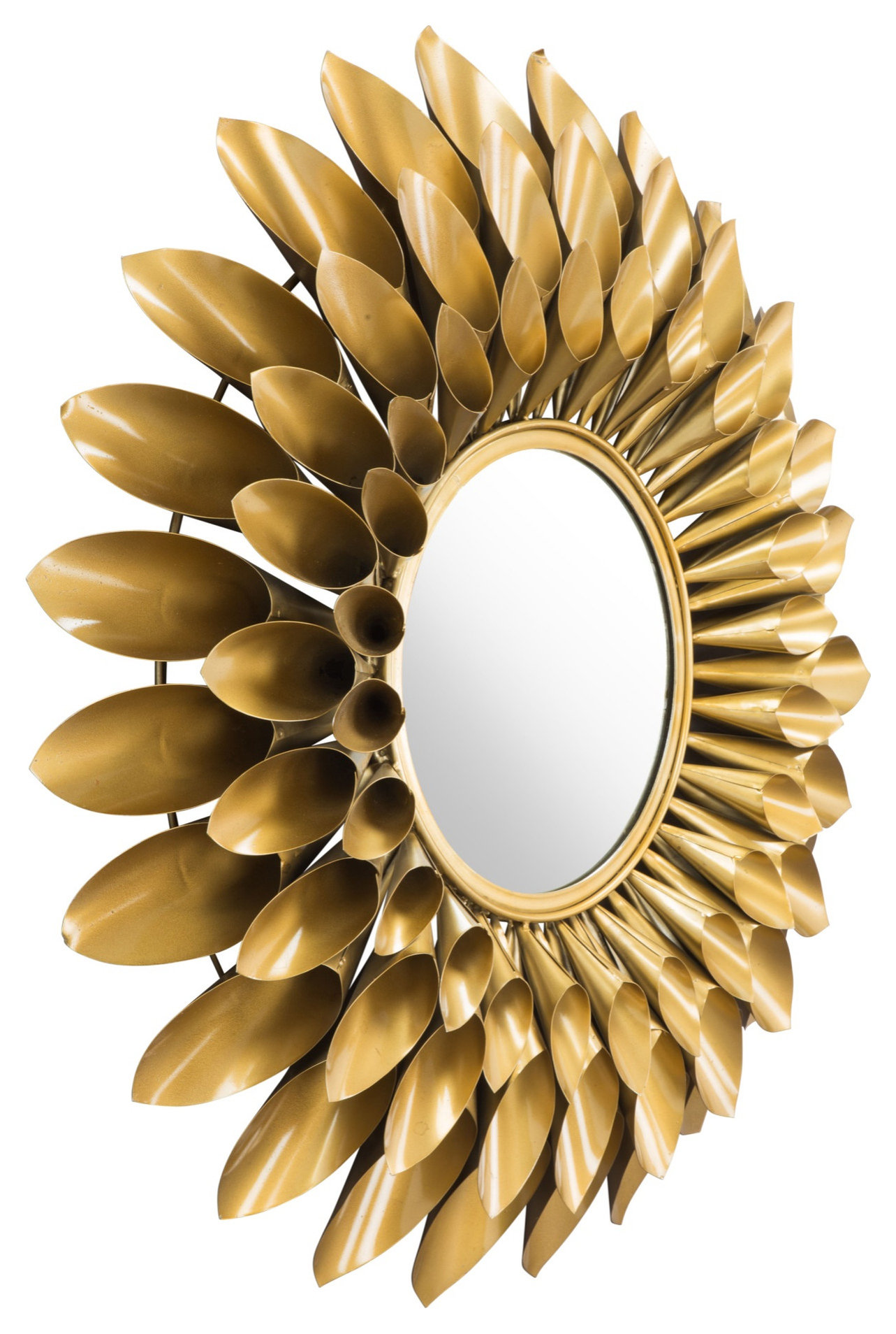 Sunflower Round Mirror Gold - Contemporary - Wall Mirrors - by ...