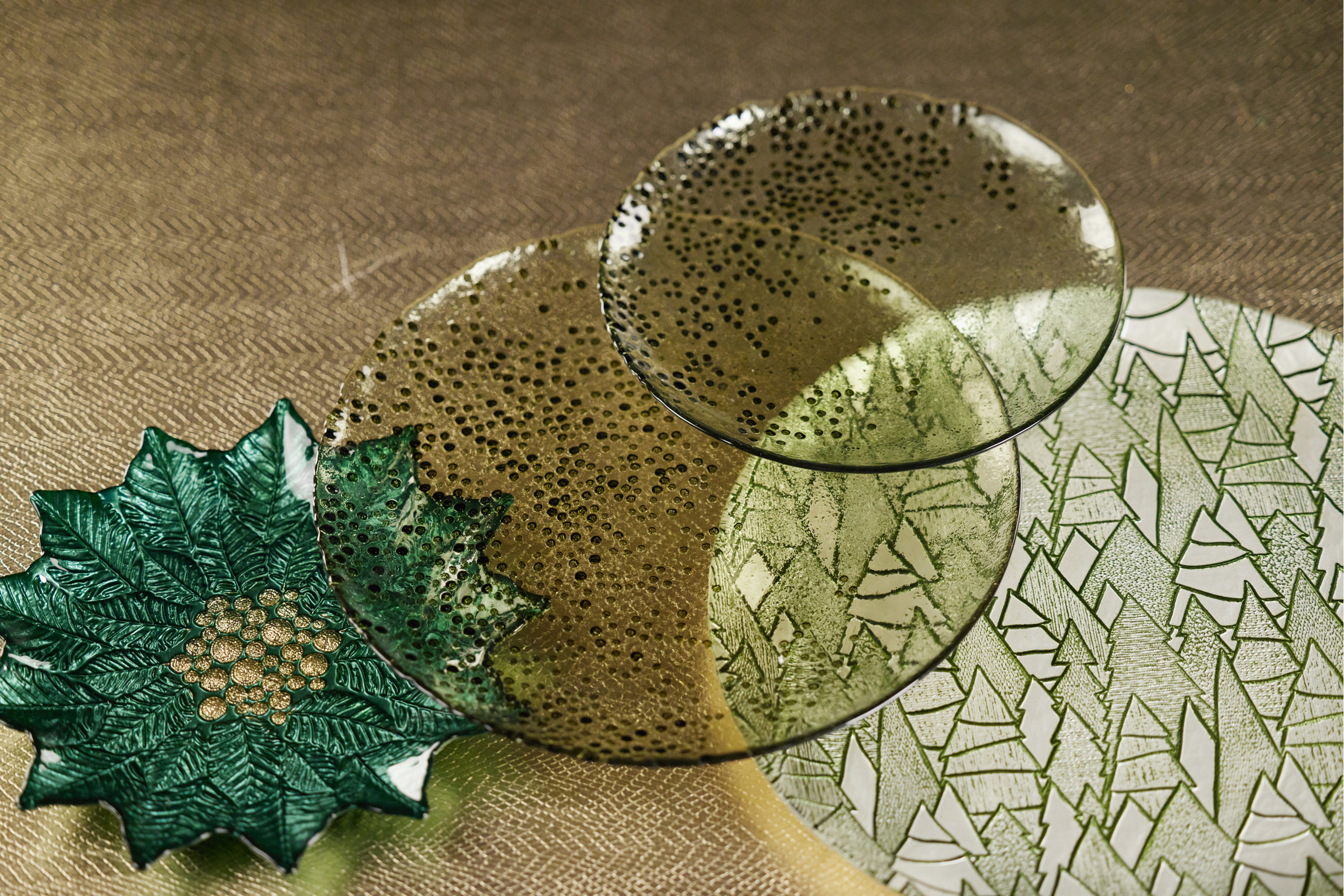 Hoku 8.25" Dotted Glass Plates, Set of 6 - Contemporary - Dinner Plates ...